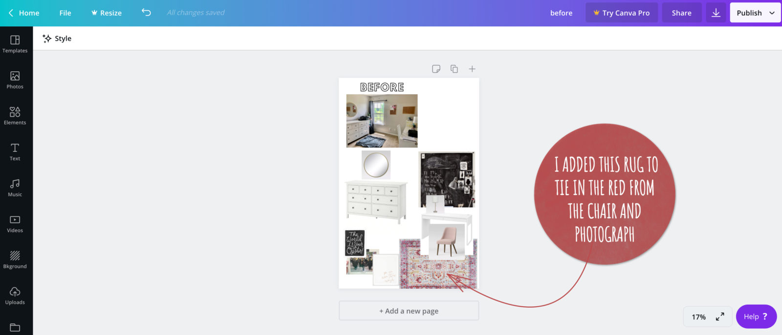 How to Create a Design Board for Free + My Process When Designing ...